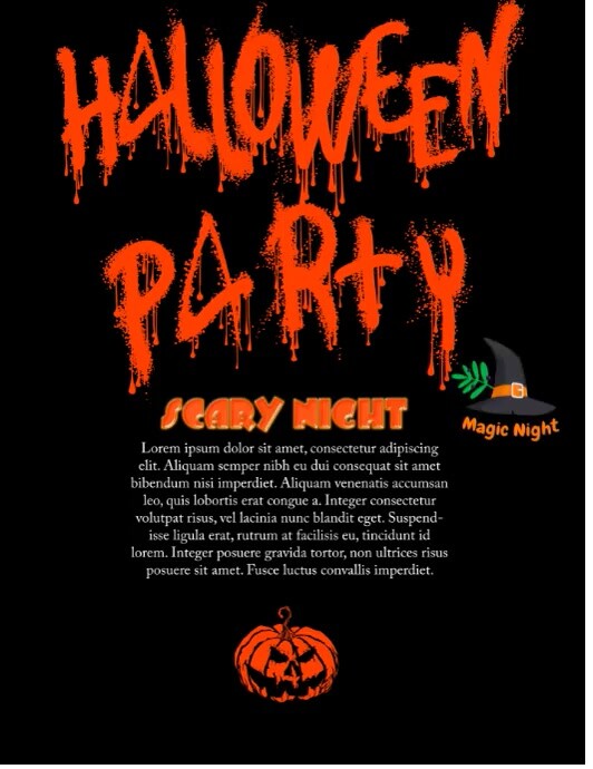 Copy of HALLOWEEN PARTY SCARY NIGHT MAGIC NIGHT | PosterMyWall