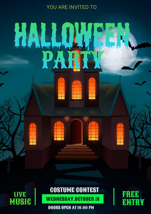 HALLOWEEN PARTY TEMPLATE | PosterMyWall