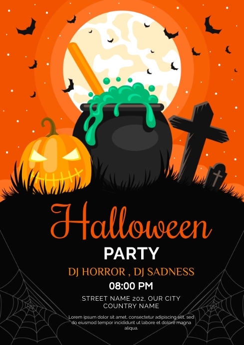 HALLOWEEN PARTY TEMPLATE | PosterMyWall