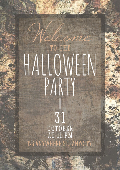 Halloween Party Welcome Greetings Template | PosterMyWall