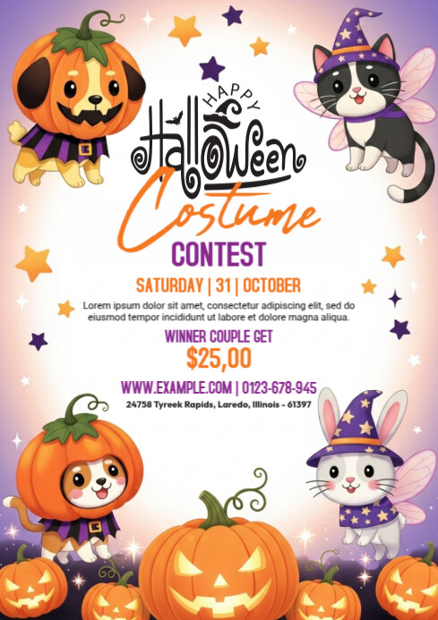 Copy of Halloween Pet Costume Contest A4 | PosterMyWall