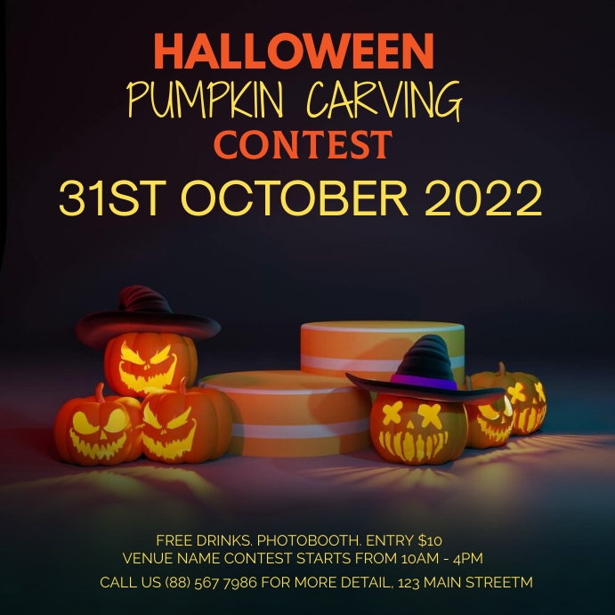 Halloween Ponkin Ads Template | PosterMyWall