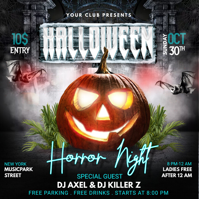 Plantilla de Halloween post | PosterMyWall