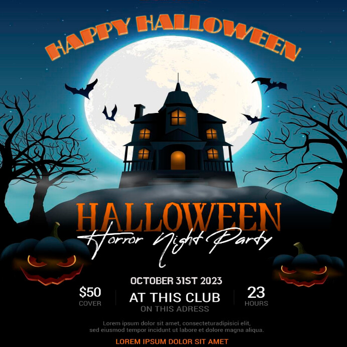 Halloween poster Template | PosterMyWall