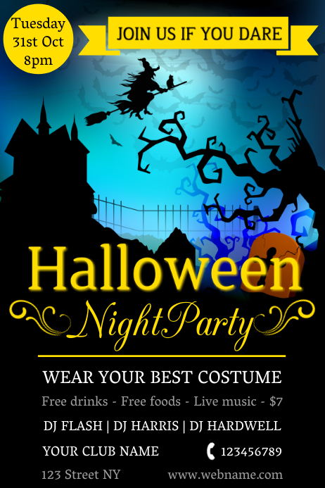 Plantilla de Afiche de Halloween | PosterMyWall