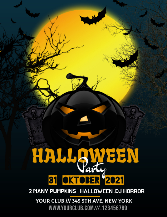 HALLOWEEN POSTER Template | PosterMyWall