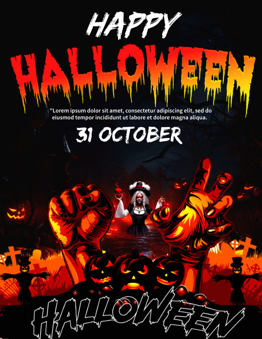 halloween poster flyer Template | PosterMyWall