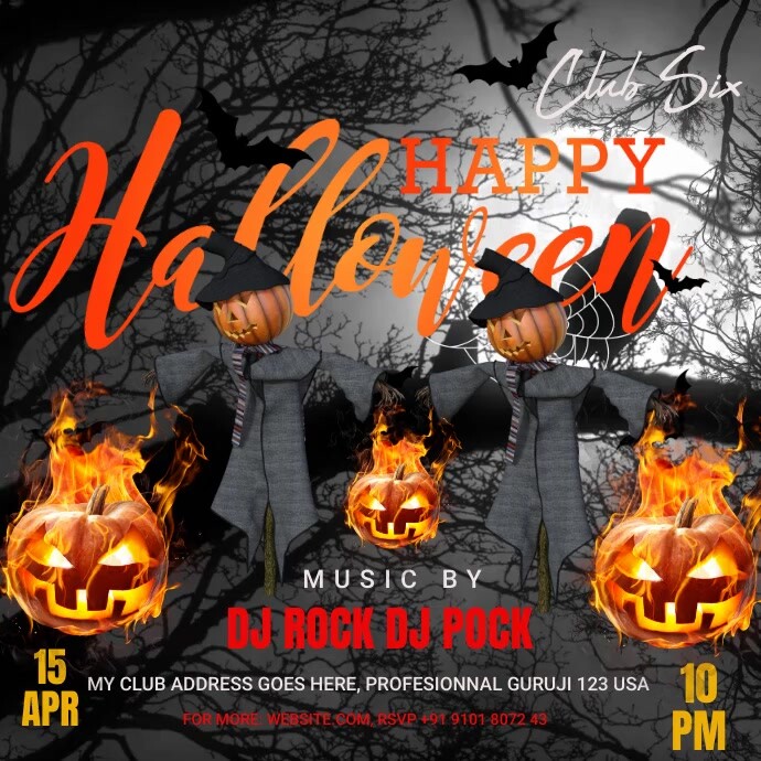 Halloween poster/Halloween template/ Hallowee | PosterMyWall