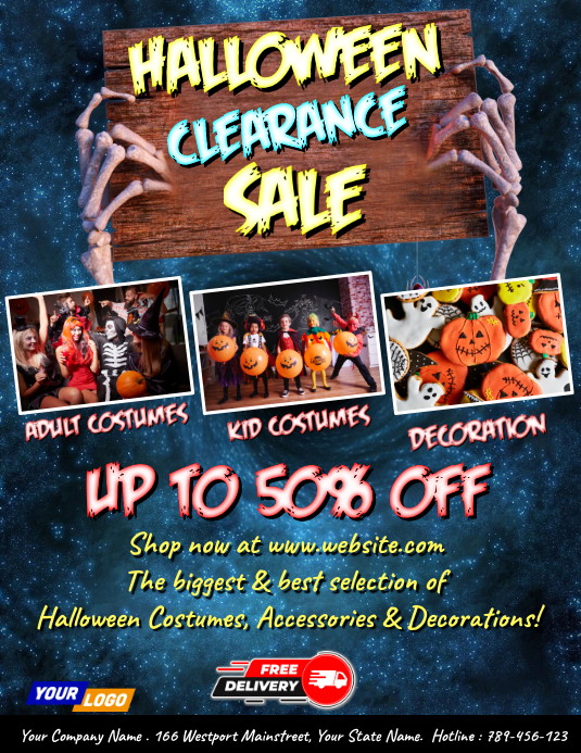 Halloween Promotion Sale Template | PosterMyWall