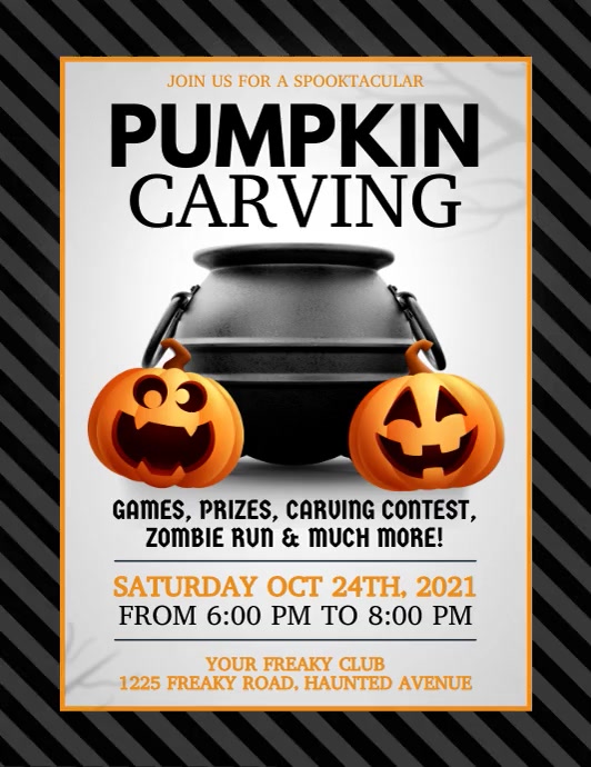 Copy of Halloween pumpkin carving contest | PosterMyWall