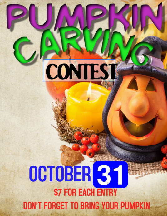 halloween pumpkin carving contest Template | PosterMyWall