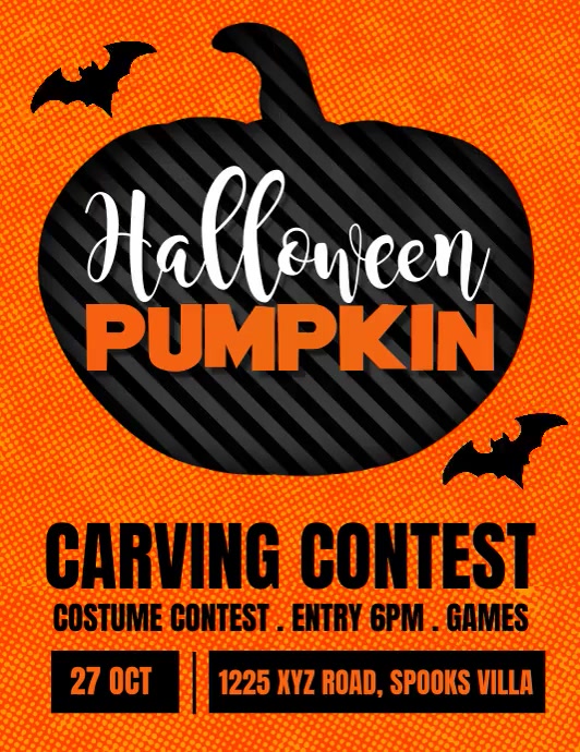 halloween pumpkin carving Template | PosterMyWall