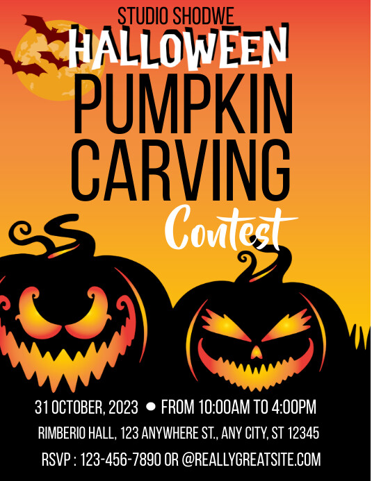 Copy of Halloween Pumpkin carving Flyer | PosterMyWall