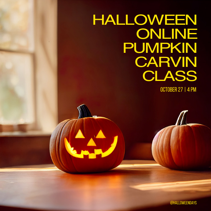 Halloween Pumpkin Carvins Class | PosterMyWall