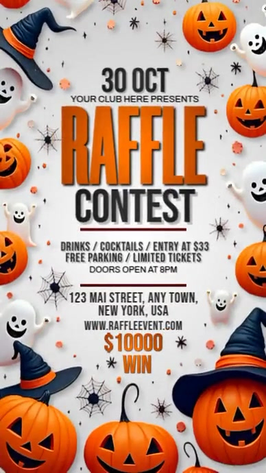 Halloween Raffle Contest Templat | PosterMyWall