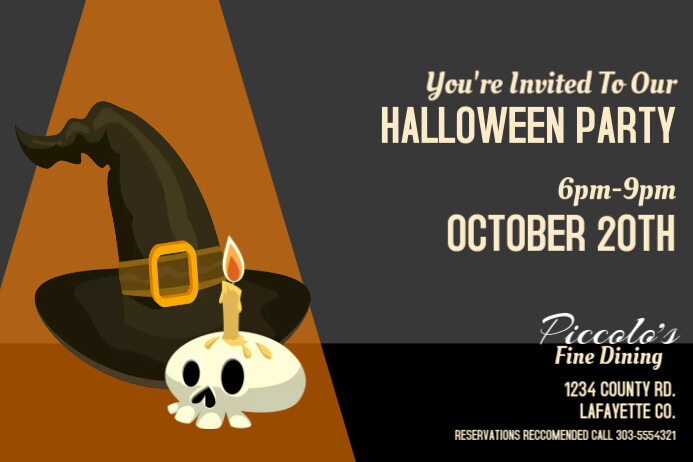 Halloween Restaurant Template | PosterMyWall