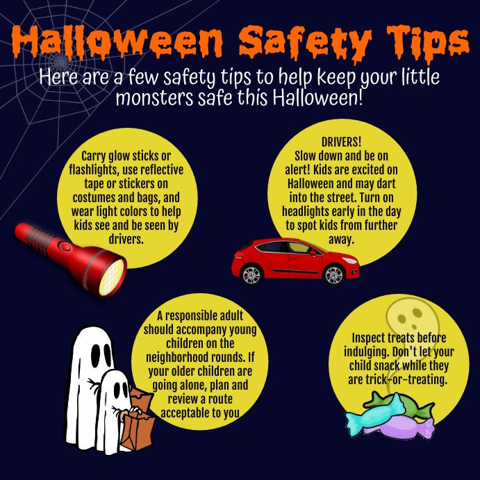 Halloween Safety Tips Template PosterMyWall halloween-safety-tips-template-postermywall