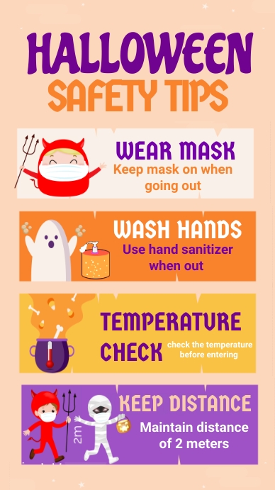Copy of Halloween safety tips | PosterMyWall