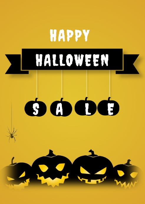 Halloween Sale A6 Template | PosterMyWall