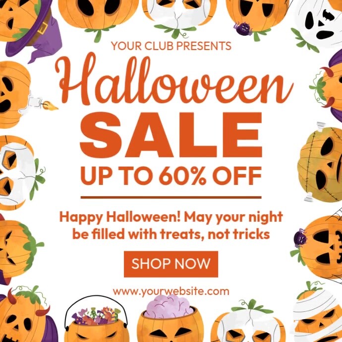 Halloween Sale Template | PosterMyWall