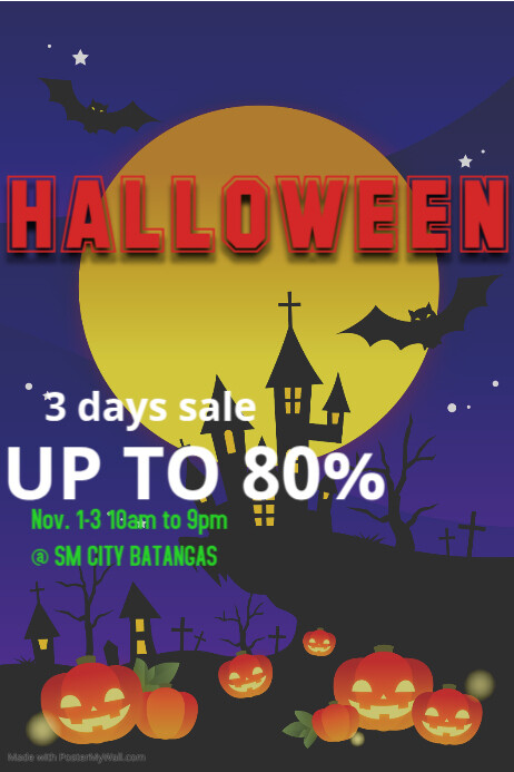 HALLOWEEN SALE Template | PosterMyWall
