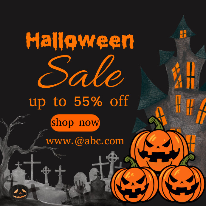 Halloween sale discount offer template | PosterMyWall