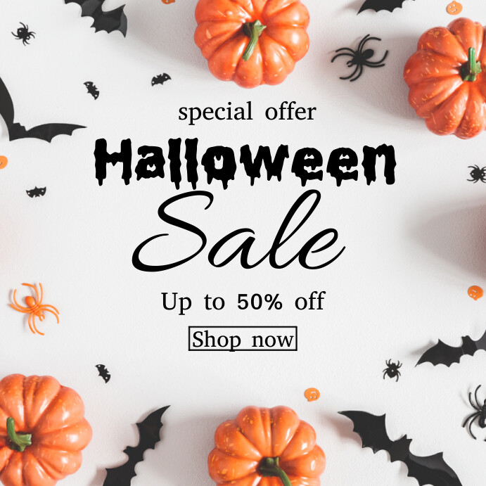 Halloween sale discount offer template | PosterMyWall