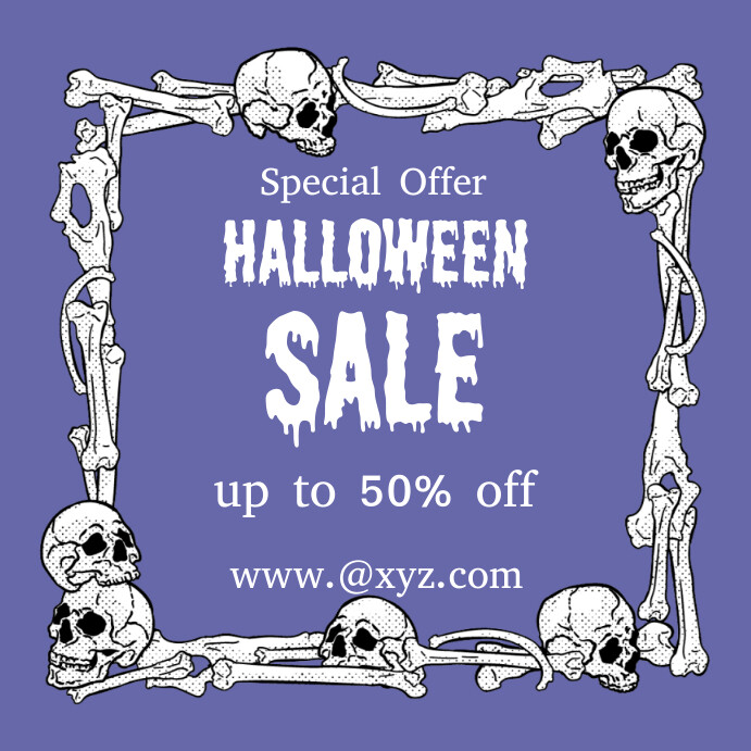 Halloween sale discount offer template | PosterMyWall