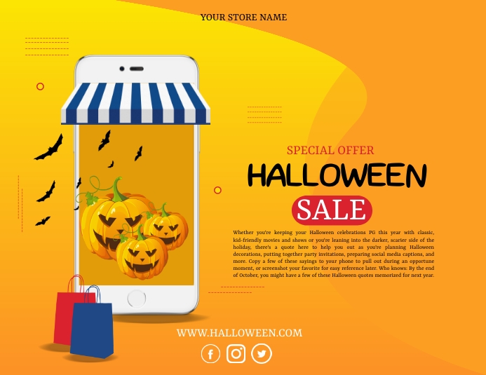 Halloween Sale Flyer Template | PosterMyWall