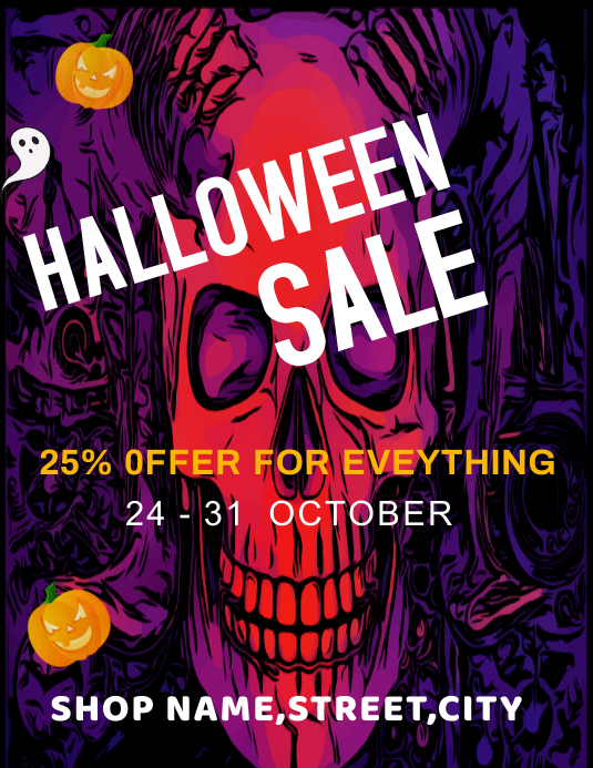 Halloween sale FLYER Template | PosterMyWall