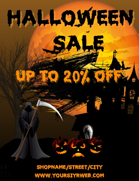 HALLOWEEN SALE FLYER TEMPLATE | PosterMyWall