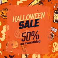 Halloween sale Ad Post Template | PosterMyWall
