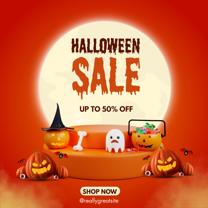 HALLOWEEN SALE NIGHT POSTER Template | PosterMyWall