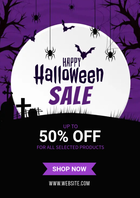 Halloween Sale Offer Flyer Template | PosterMyWall