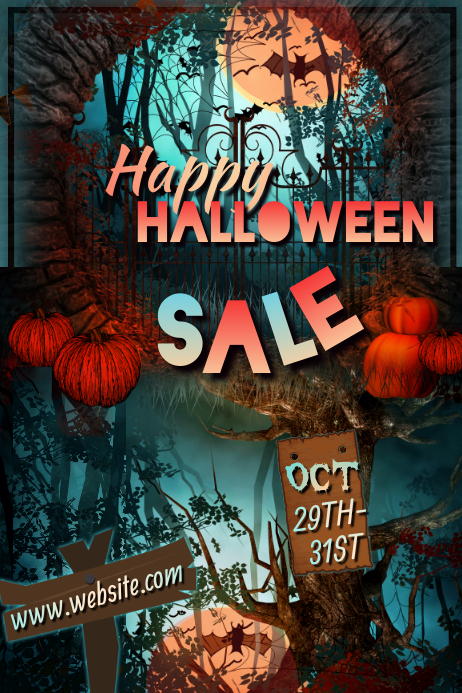 Halloween Sale Poster Template | PosterMyWall