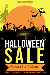 Halloween Sale Poster Template | PosterMyWall