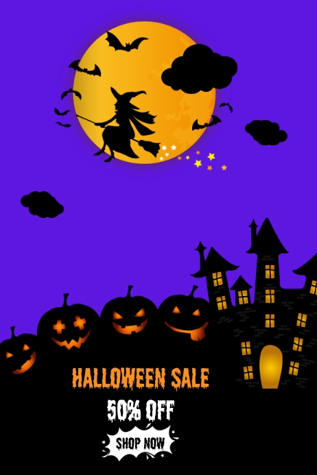 Halloween Sale Poster Template | PosterMyWall