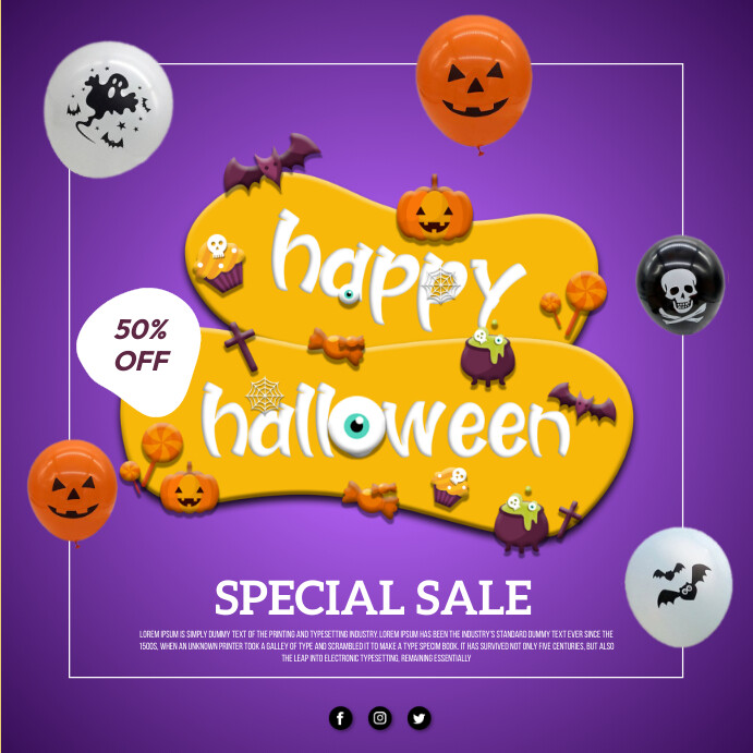 Halloween sale poster Template | PosterMyWall