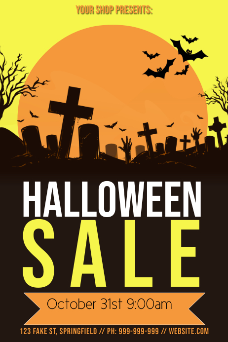 Halloween Sale Poster Template | PosterMyWall