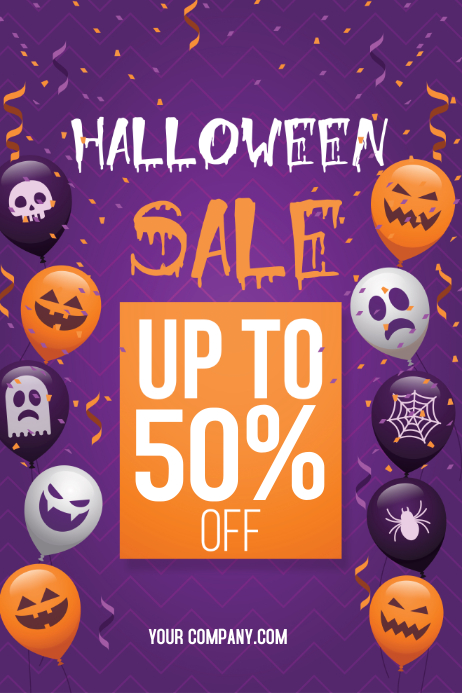Halloween Sale Poster Template | PosterMyWall