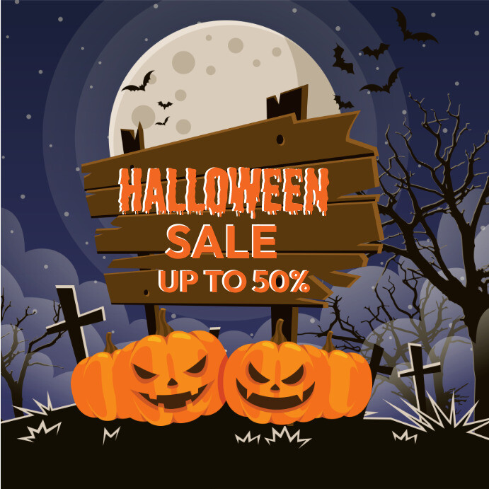 Halloween Sale Poster Template | PosterMyWall