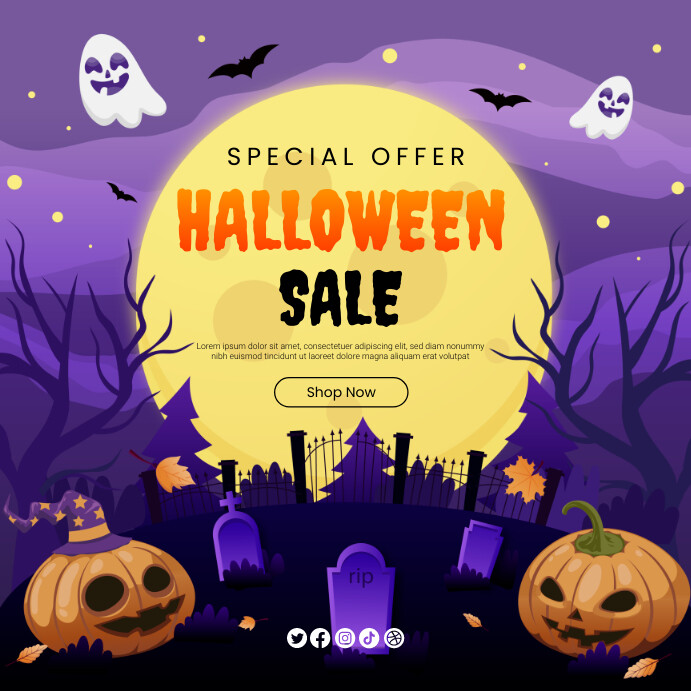 Halloween Sale Poster Template | PosterMyWall