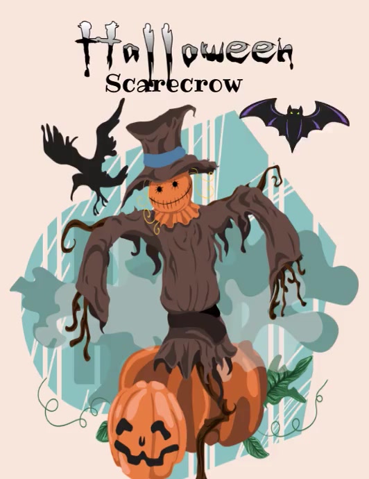 halloween scarecrow Template | PosterMyWall
