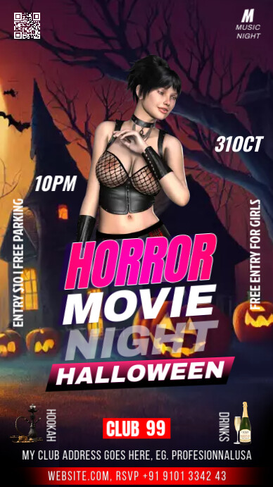 Plantilla de halloween/scary/ghost/horror/pumpkin/trick or | PosterMyWall