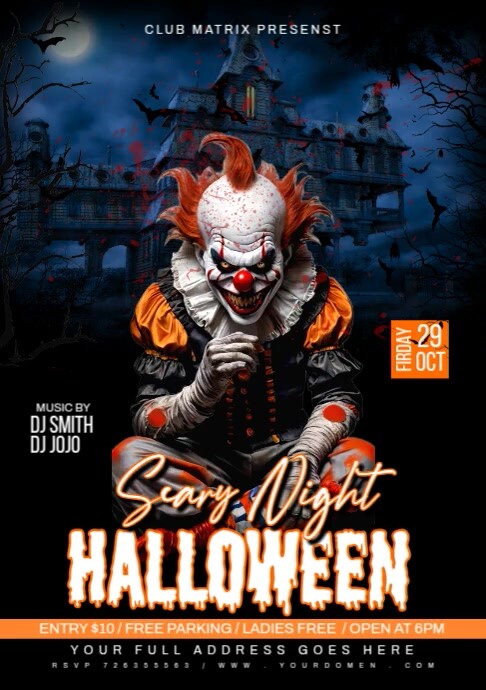 Halloween scary night Template | PosterMyWall