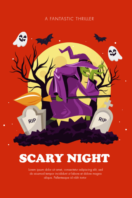 Halloween Scary Night Template | PosterMyWall