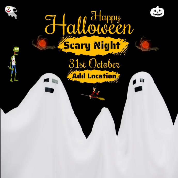 halloween scary night instagram post Template | PosterMyWall