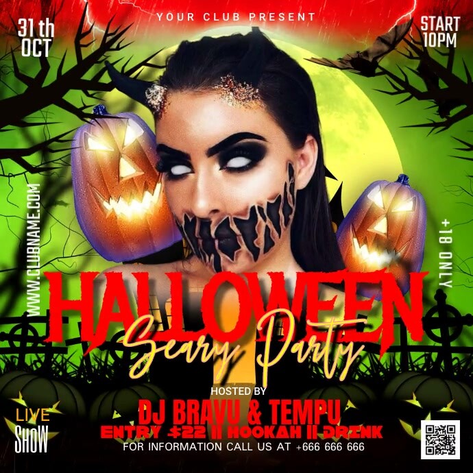 Modèle Halloween scary party flyer | PosterMyWall