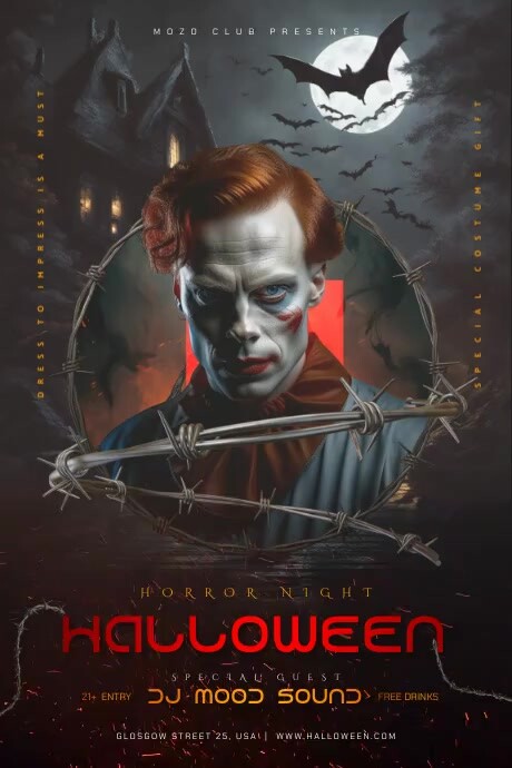 Halloween Scary Party Poster Template | PosterMyWall