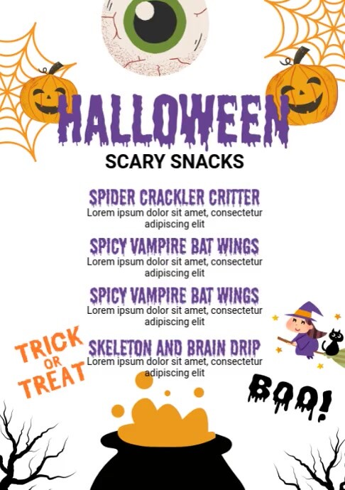 Halloween Snack Ads Template | PosterMyWall